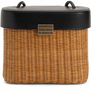 Frame Denim | Bags | Frame Leather And Wicker Shoulder Bag Nwt | Poshmark